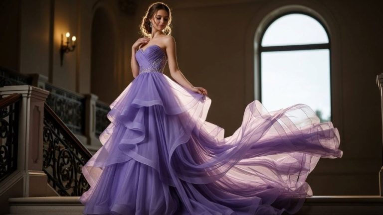 Purple Prom Dress Fabric Comparison: Satin vs Chiffon vs Tulle - Modern ...
