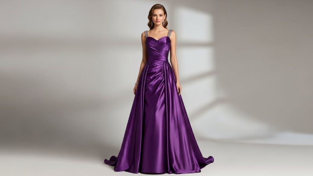 Purple Prom Dress Fabric Comparison: Satin vs Chiffon vs Tulle - Modern ...